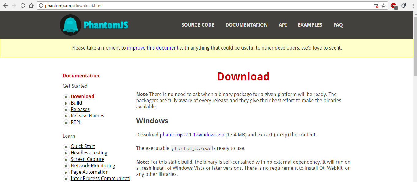 How to install Phantomjs in windows as a PDF convertor?