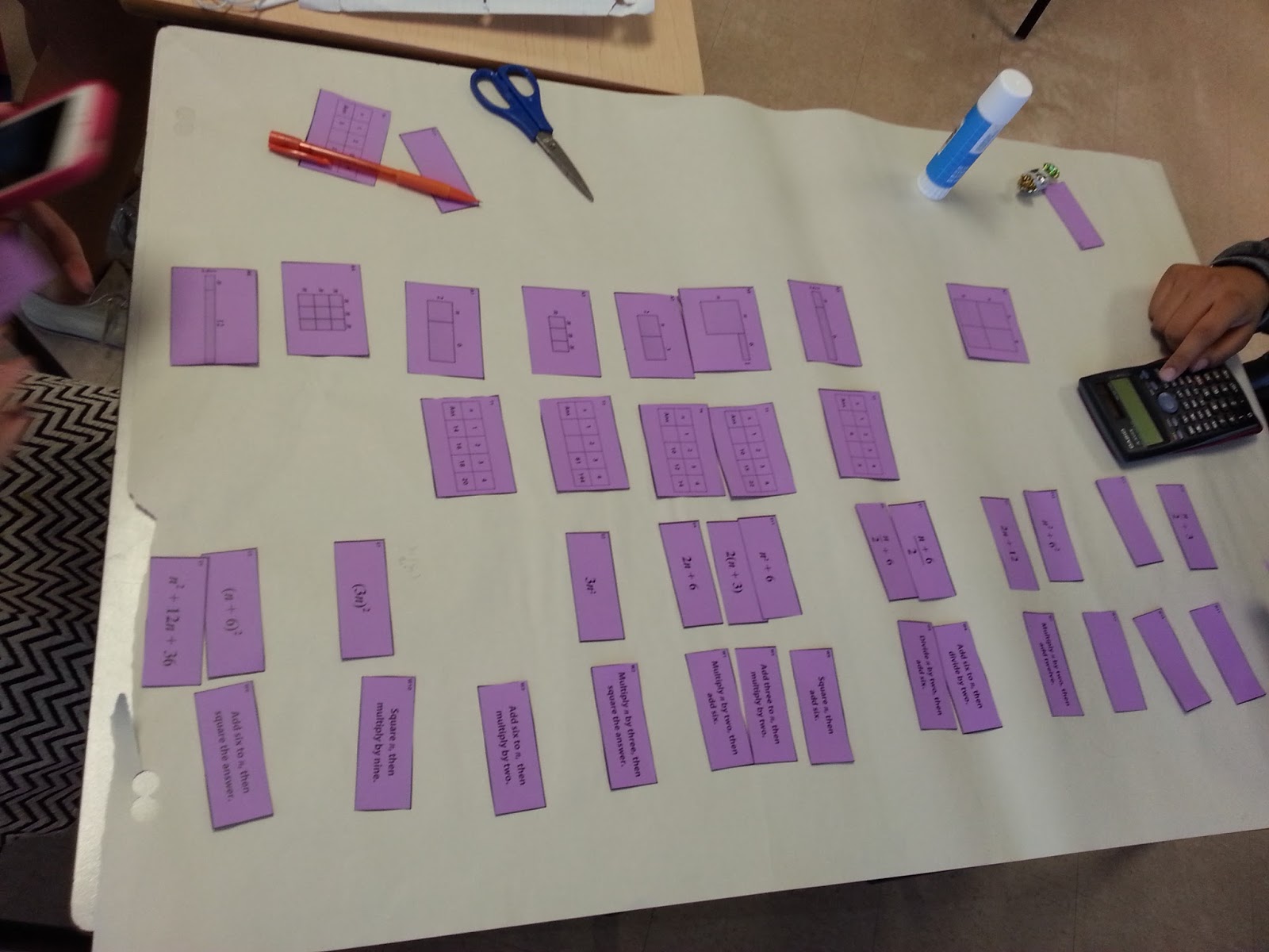 M^3 (Making Math Meaningful): MPM2D - Day 9: Linear & Quadratic Matching