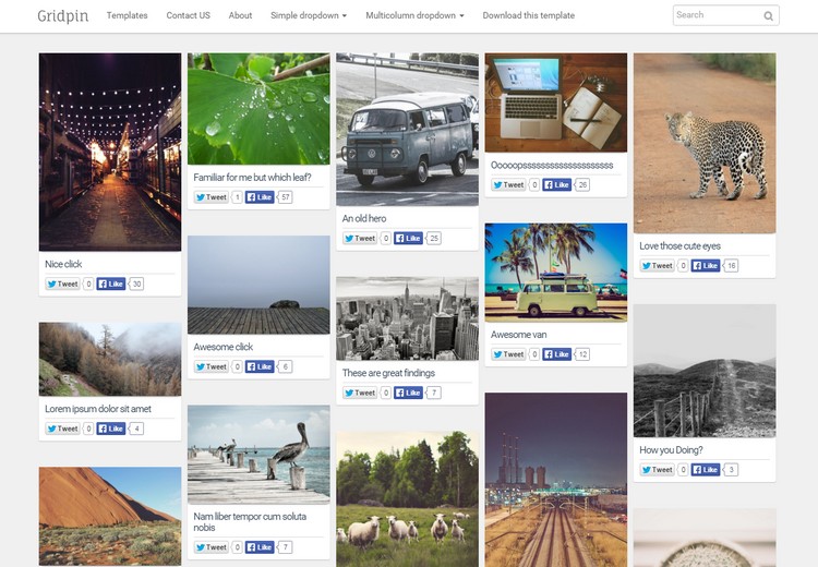 PLANTILLAS kIRADOBER: Gridpin Gallery Blogger Template