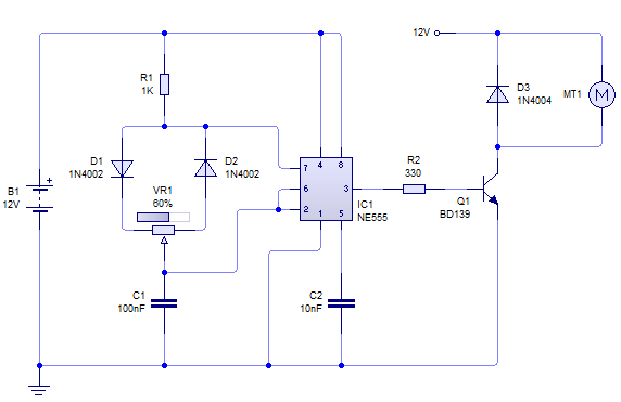 Share: IC 555 : Pengatur Kecepatan Motor DC Sederhana