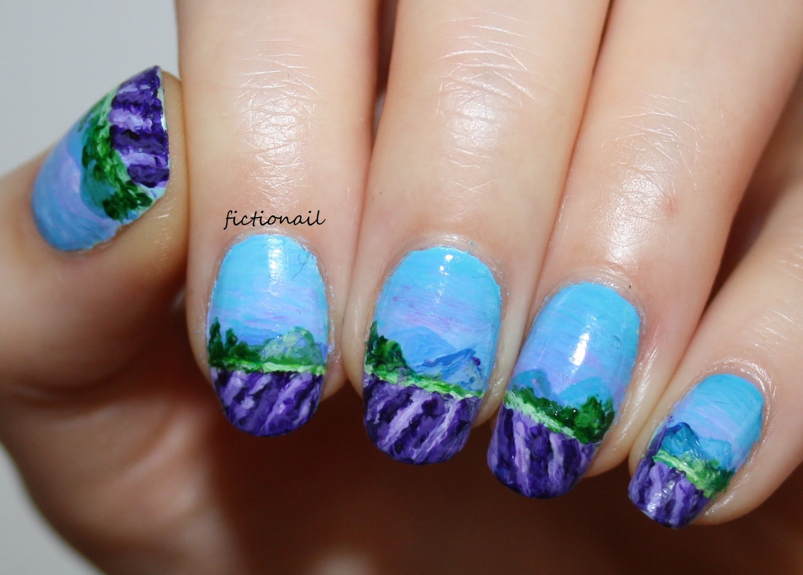 Lavender Fields Nail Art