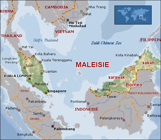 Met Thijmen en Ole in Maleisië: Route