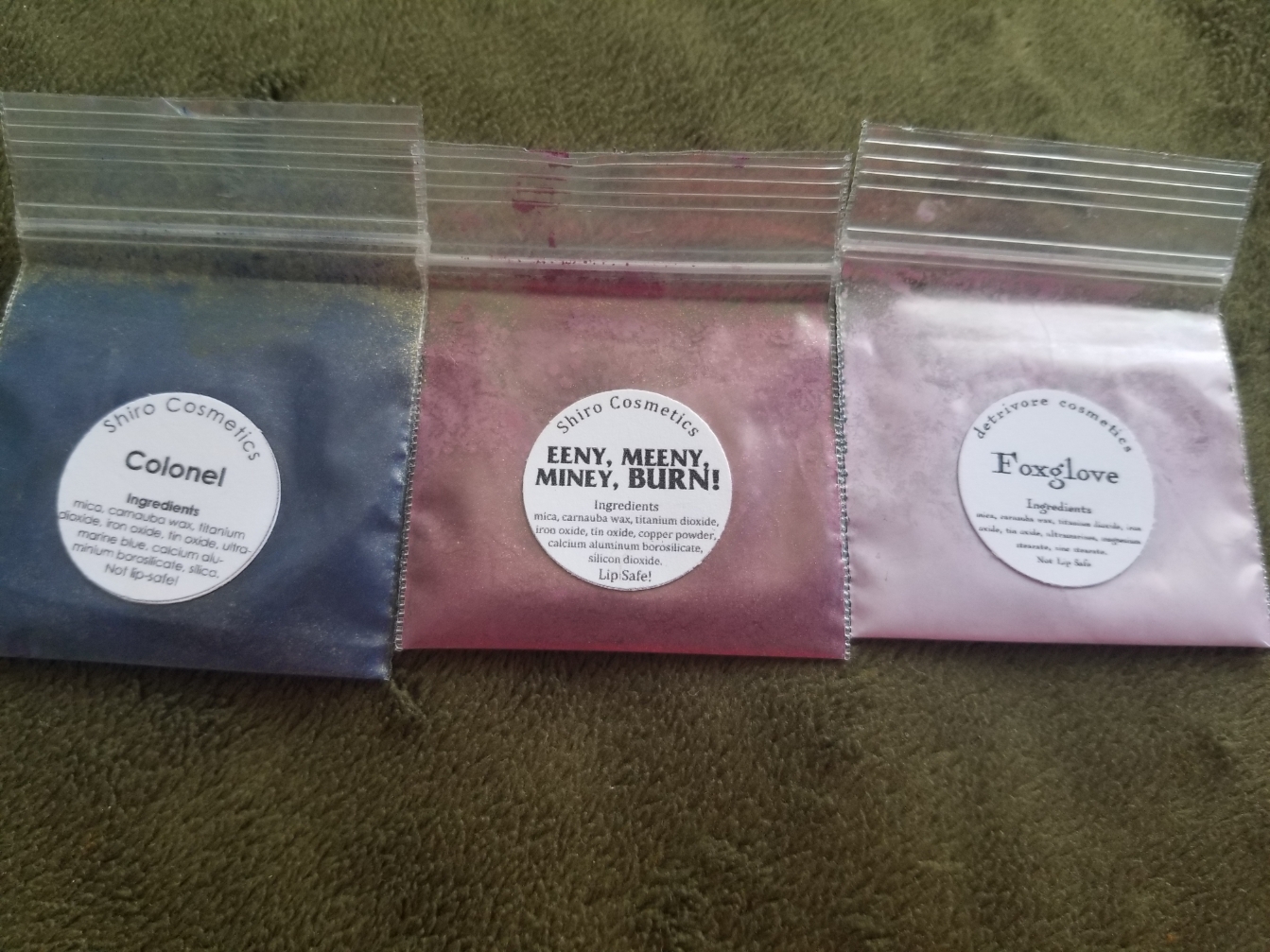 Shiro Cosmetics sample haul and swatches - A Polished Narcoleptic