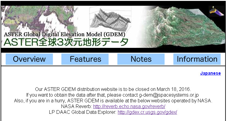 Cartografía Digital: Datos de relieve ASTER GDEM.