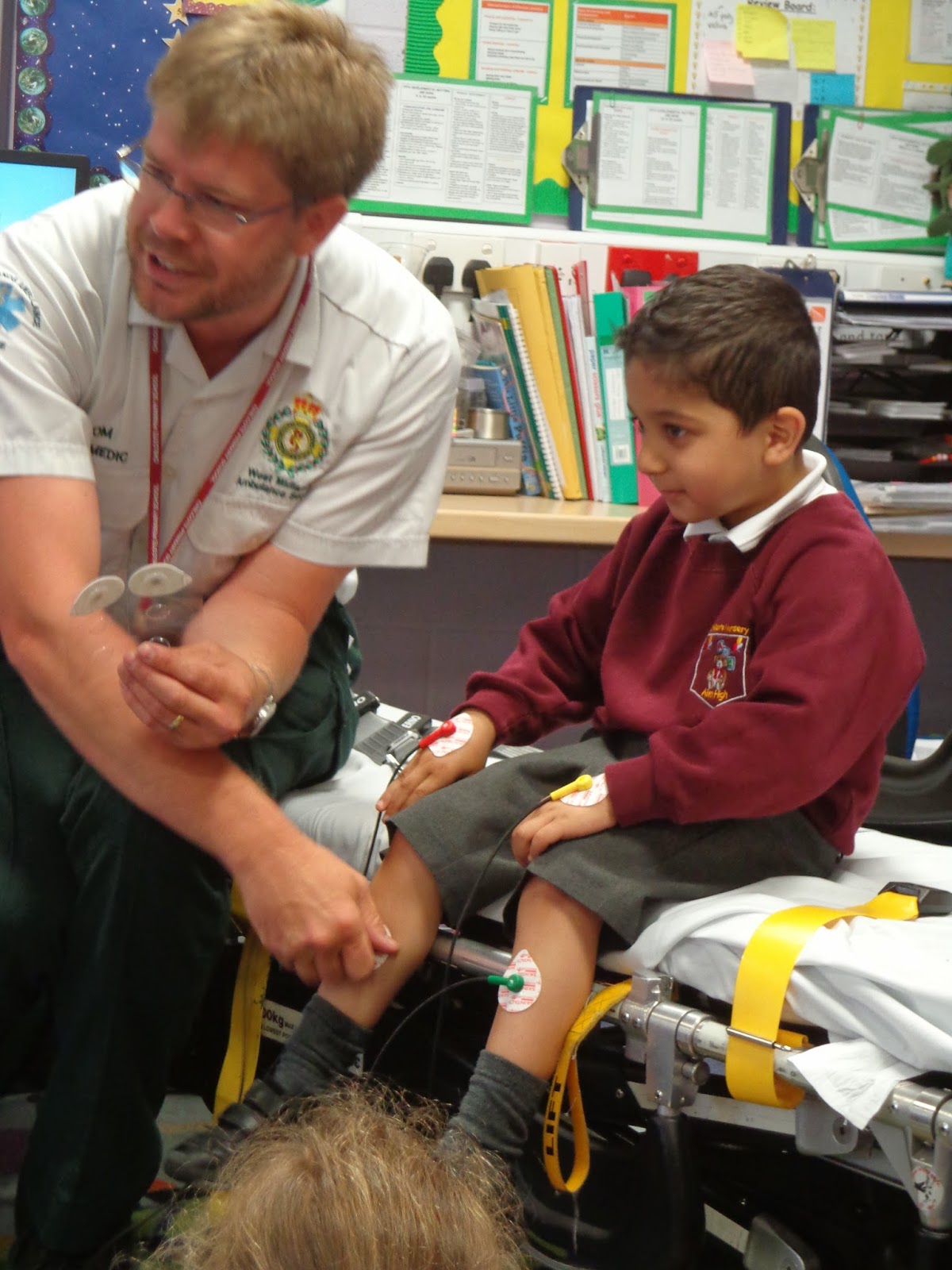 Chilcote Primary School: Nursery's visit by a paramedic!