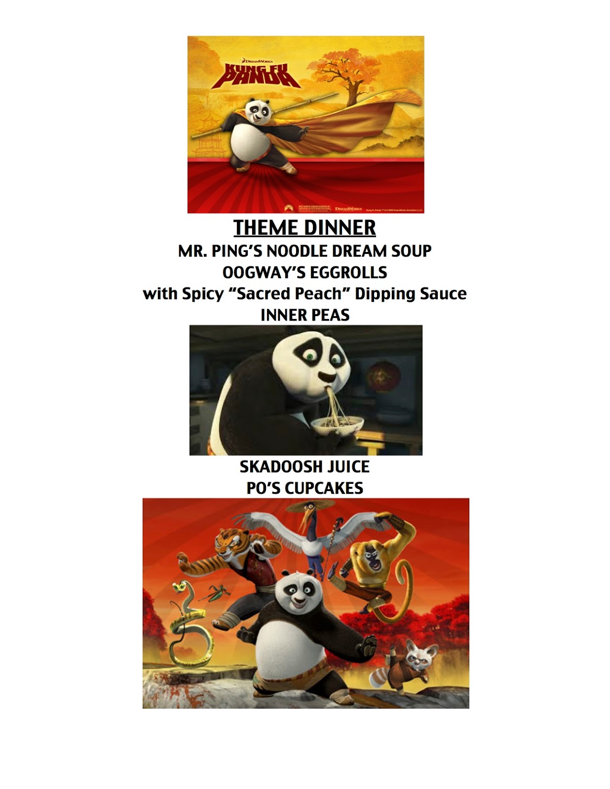 Kung Fu Panda Eating Peaches
