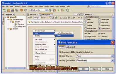 Membuat Form pada NetBeans - Buton Website