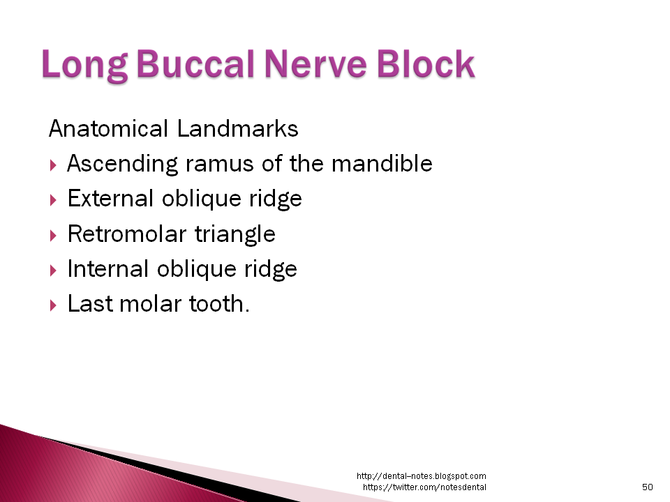 Dental Notes: Long Buccal Nerve Block NOTES