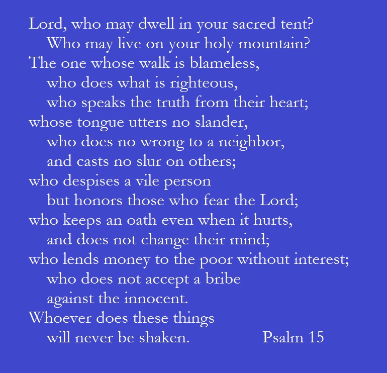 First Fruits of the Day: Psalm 15 - John Gattis