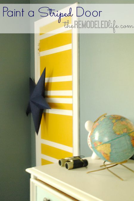 The Remodeled Life: Painting Stripes on a Door