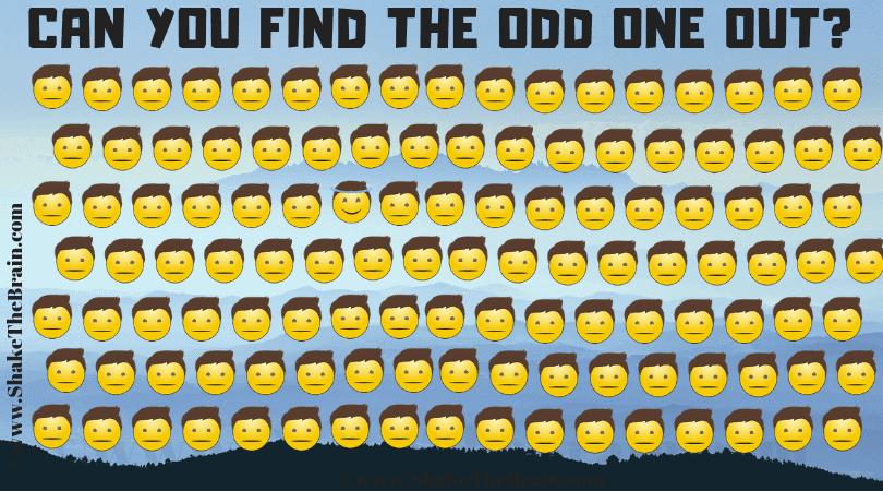 Spot The Different Emoji Picture Puzzle with Answer
