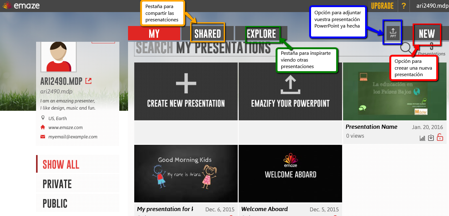 EMAZE: una manera rápida y sencilla de crear presentaciones - Lluvia de ...