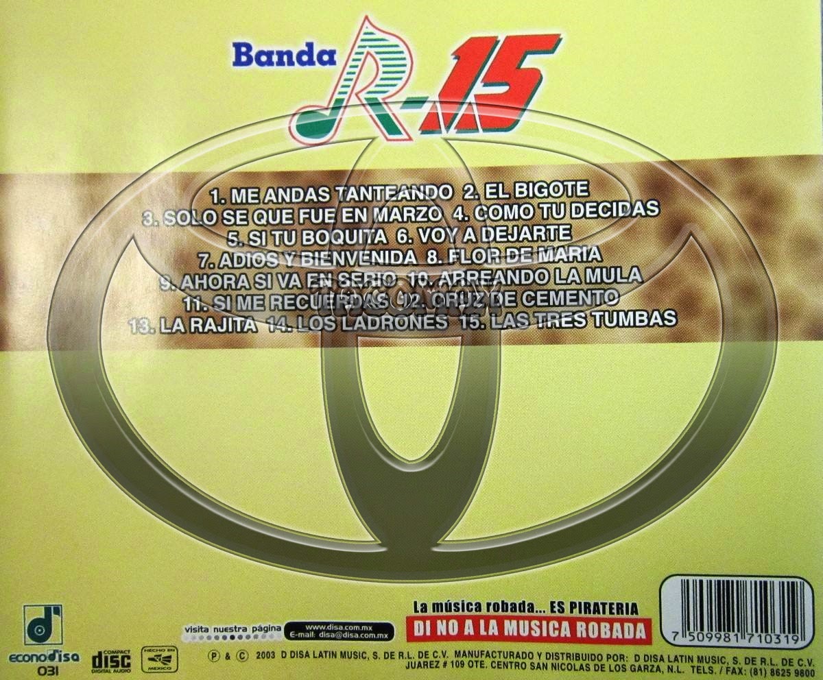 sɐɹǝdnɹƃ sǝuoıɔɔǝΙoɔ: Banda R-15 - 15 Grandes Éxitos