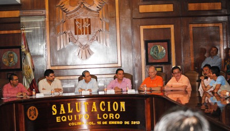 Candeportes: 2ª PREMIER: Visitan Loros al Rector de la UdeC Cedillo Nakay