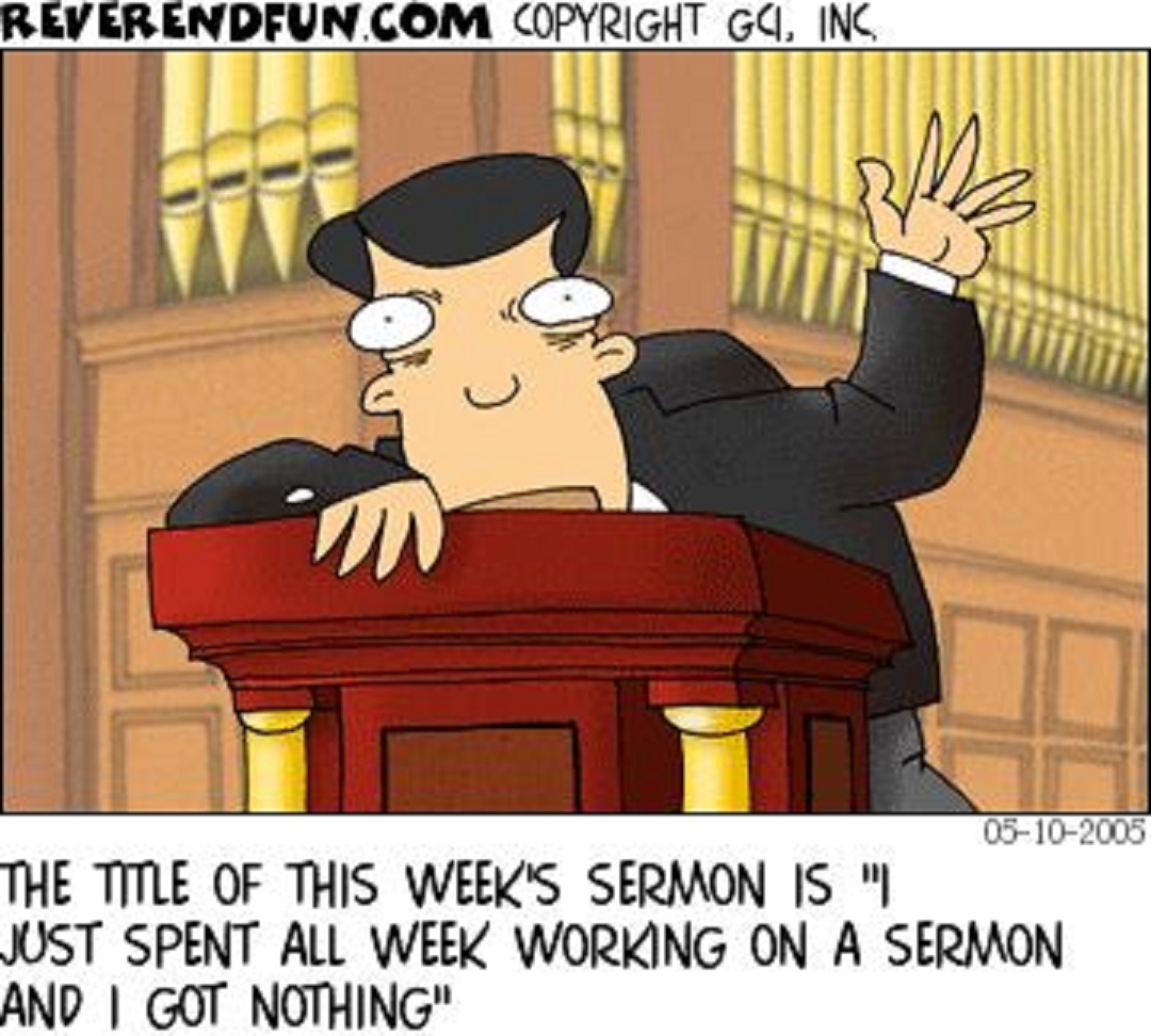 Episcopal Church Memes: "I Got Nothing" (Cartoon by ReverendFun.com)