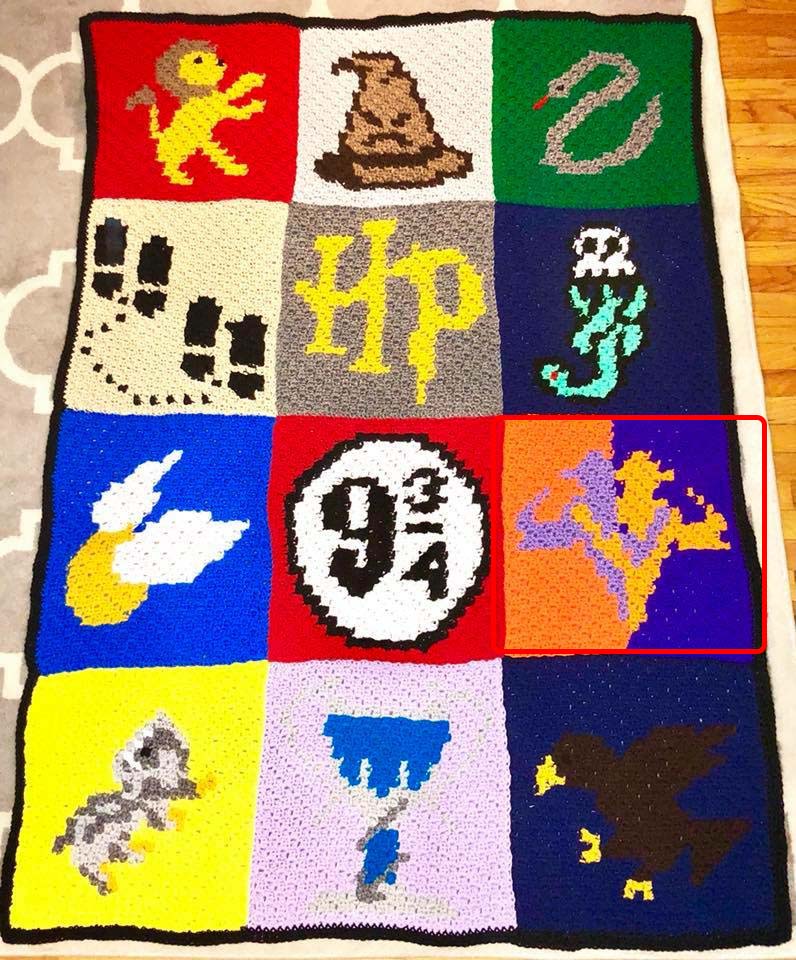 Ravenpuff & Magic Stuff: Harry Potter Crochet c2c squares
