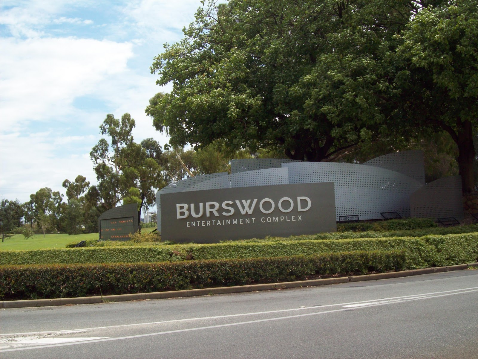 Entrance sign to Burswood Resort