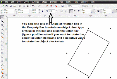 graphic-tutorials: Corel Draw basisc: how to rotate an object