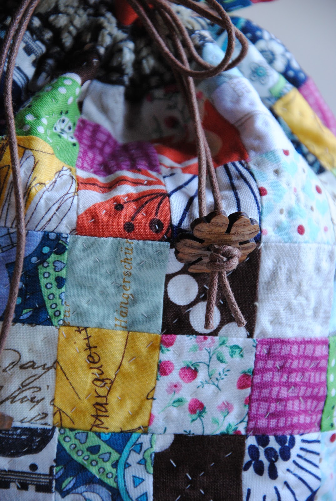 1/4" mark: Random: My kin-cha-ku aka {drawstring bag}