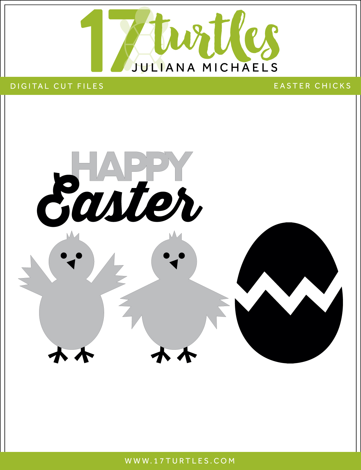 Happy Easter and Spring | Digital Cut Files - 17turtles Juliana Michaels