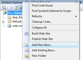 how to add Global.asax.cs file in asp.net or how to add Code behind file for Global.asax in asp ...