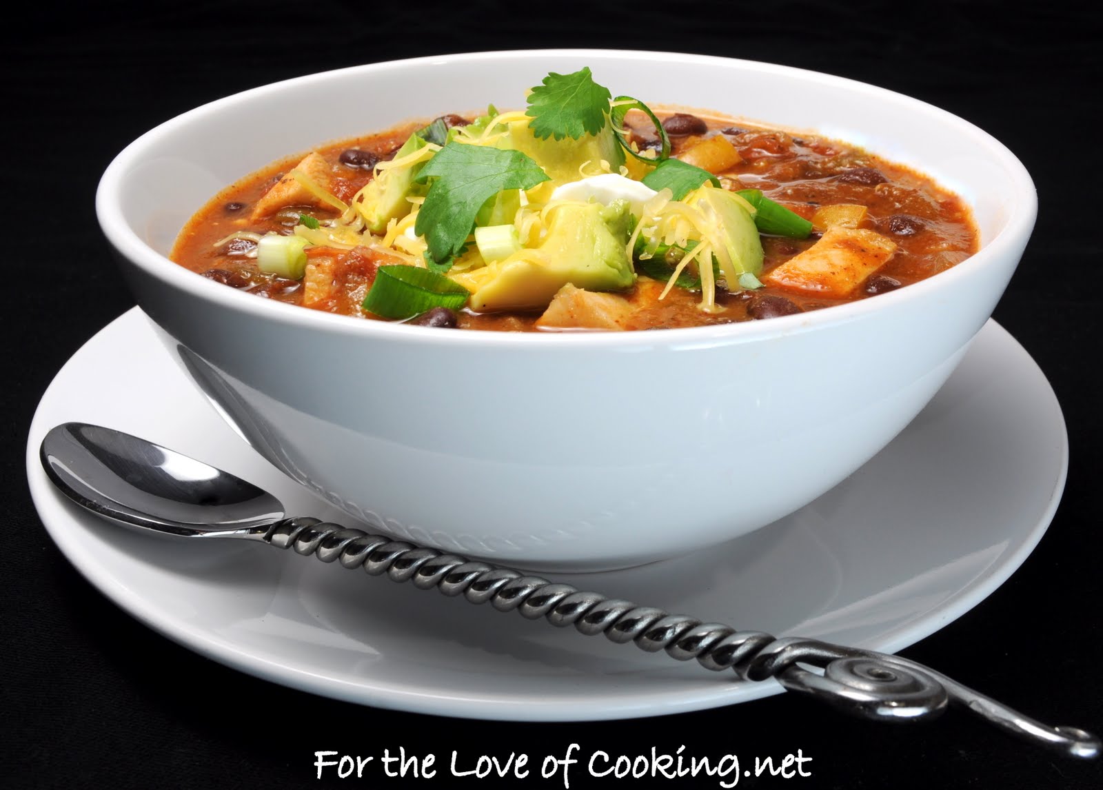 Chili with Black Beans and Grilled Chicken | For the Love of Cooking