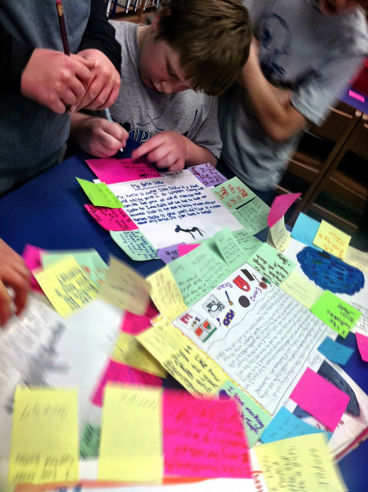 The Library Voice: Paper Blogging With The 4th Graders.....What FUN ...