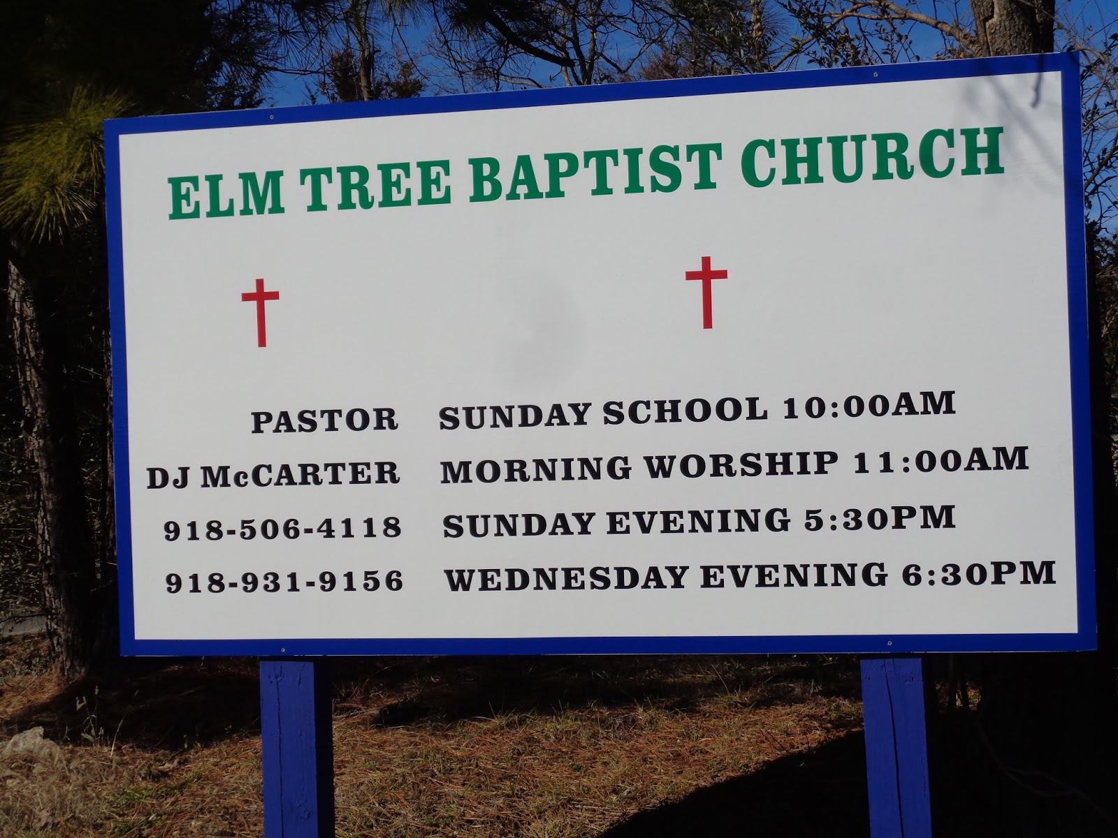 Church and States: Elm Tree Baptist Church, Tahlequah