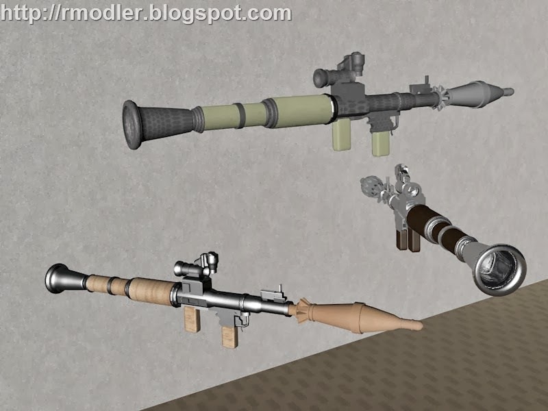 3d Modeling & Game development: 3d model of RPG-7V antitank grenade ...