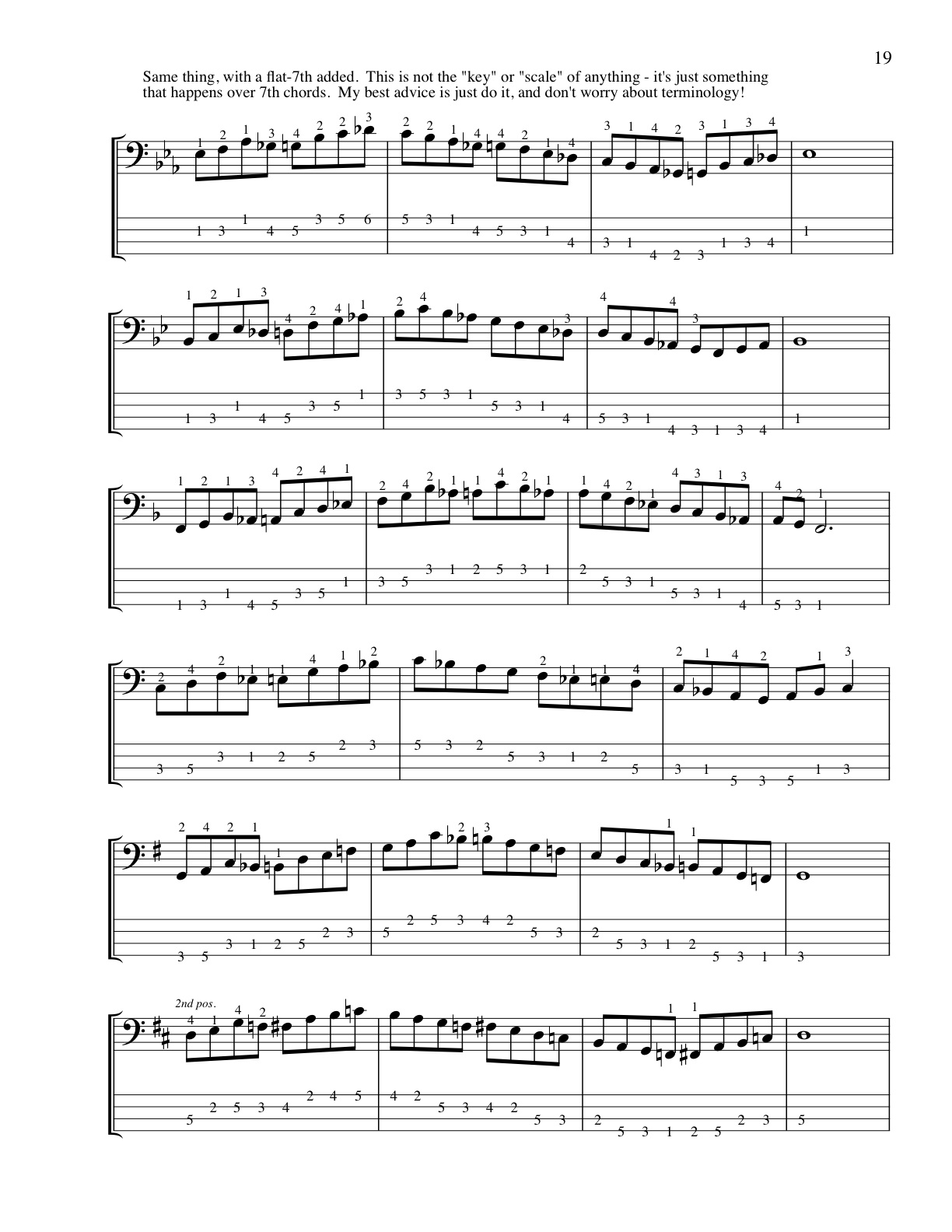 Jocko's Bass Tenor of Living: BASS SCALES AND ARPEGGIOS, 4-string