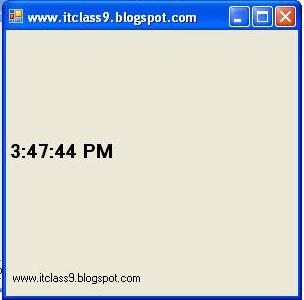 IT Class9: How to make a simple Digital Clock in C#