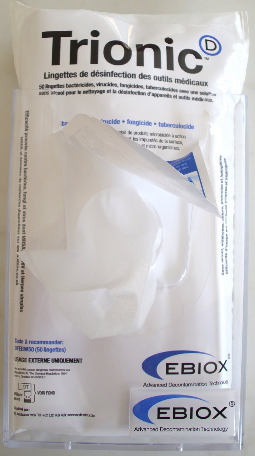 Ebiox Limited: New Trionic D Wipe Wall Mounted Dispensing System