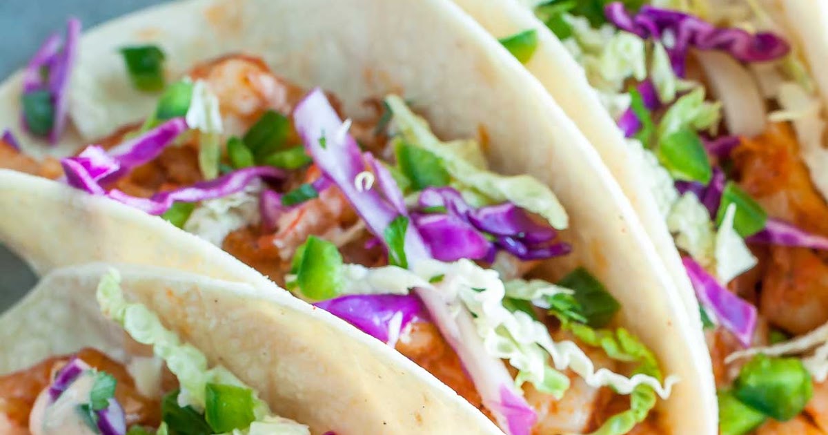 Recipes: SPICY SRIRACHA SHRIMP TACOS WITH CILANTRO LIME SLAW