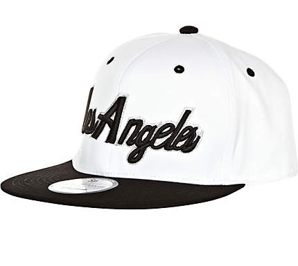 River Island WHITE LOS ANGELES SNAPBACK CAP | URBAN HUNT
