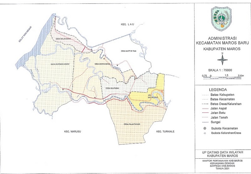 TAKJUB INDONESIA: PETA KECAMATAN-KECAMATAN DI KABUPATEN MAROS