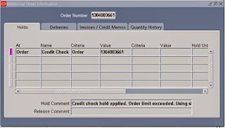 Oracle Applications: Oracle Order Management Credit Check/Exposure