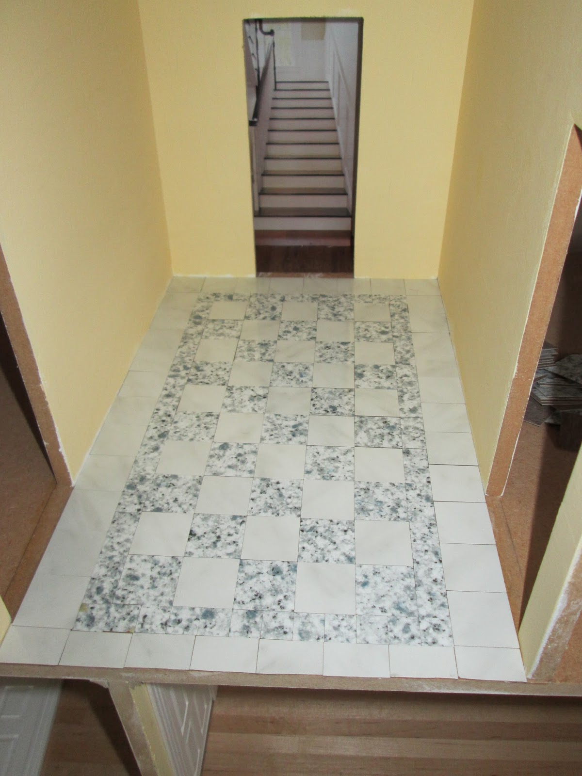 Dalton House: Tiles for hall floor