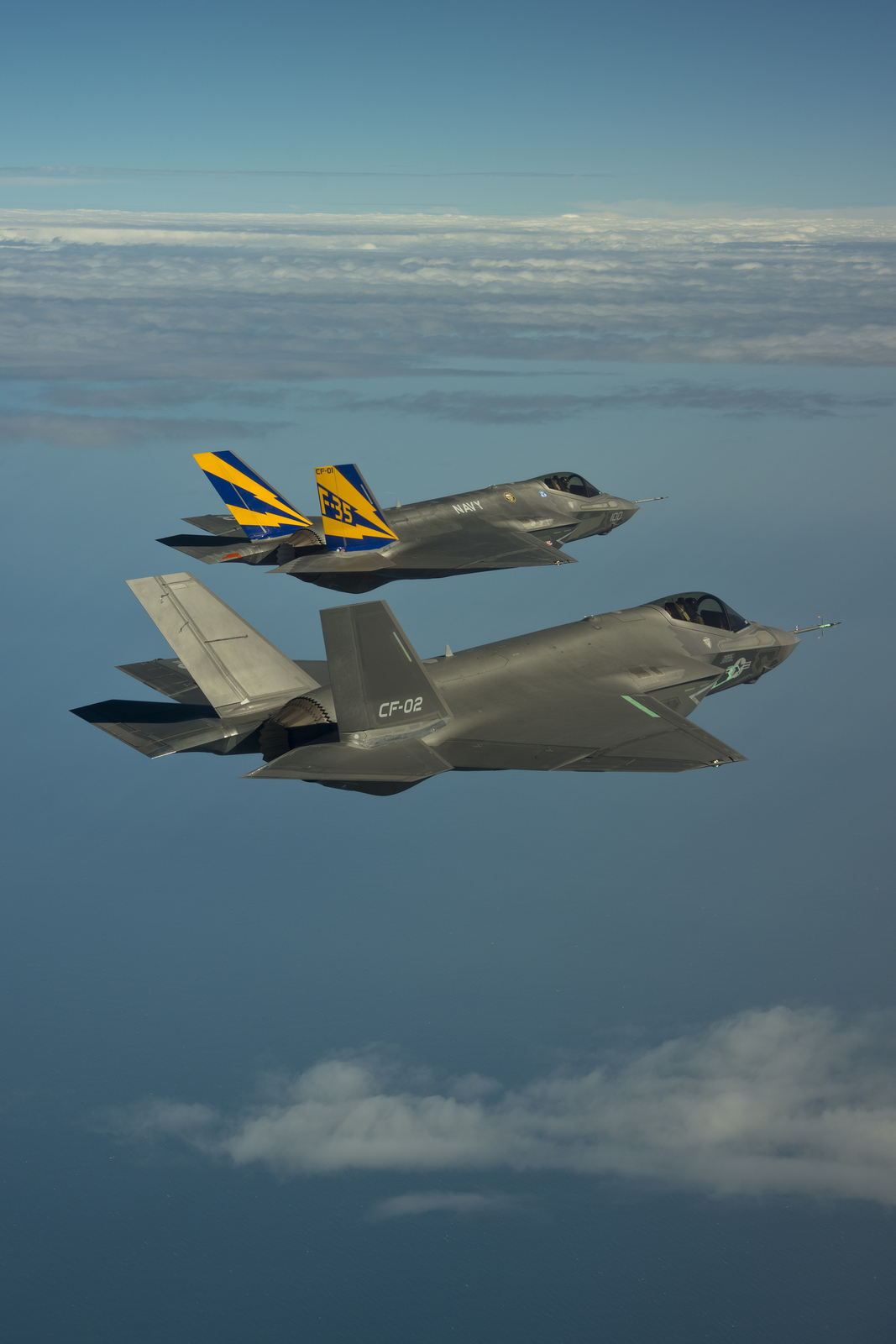 SNAFU!: CF-01 and CF-02 in flight.