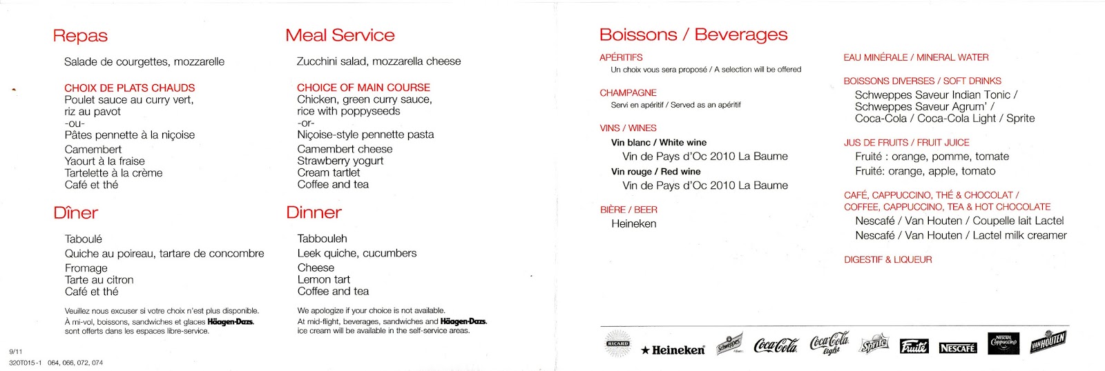 Viaje en avión: las comidas ~ Taiwaneros