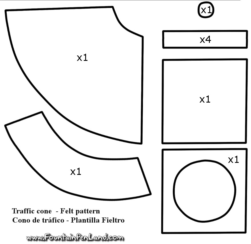 Traffic Cone - Felt Pattern