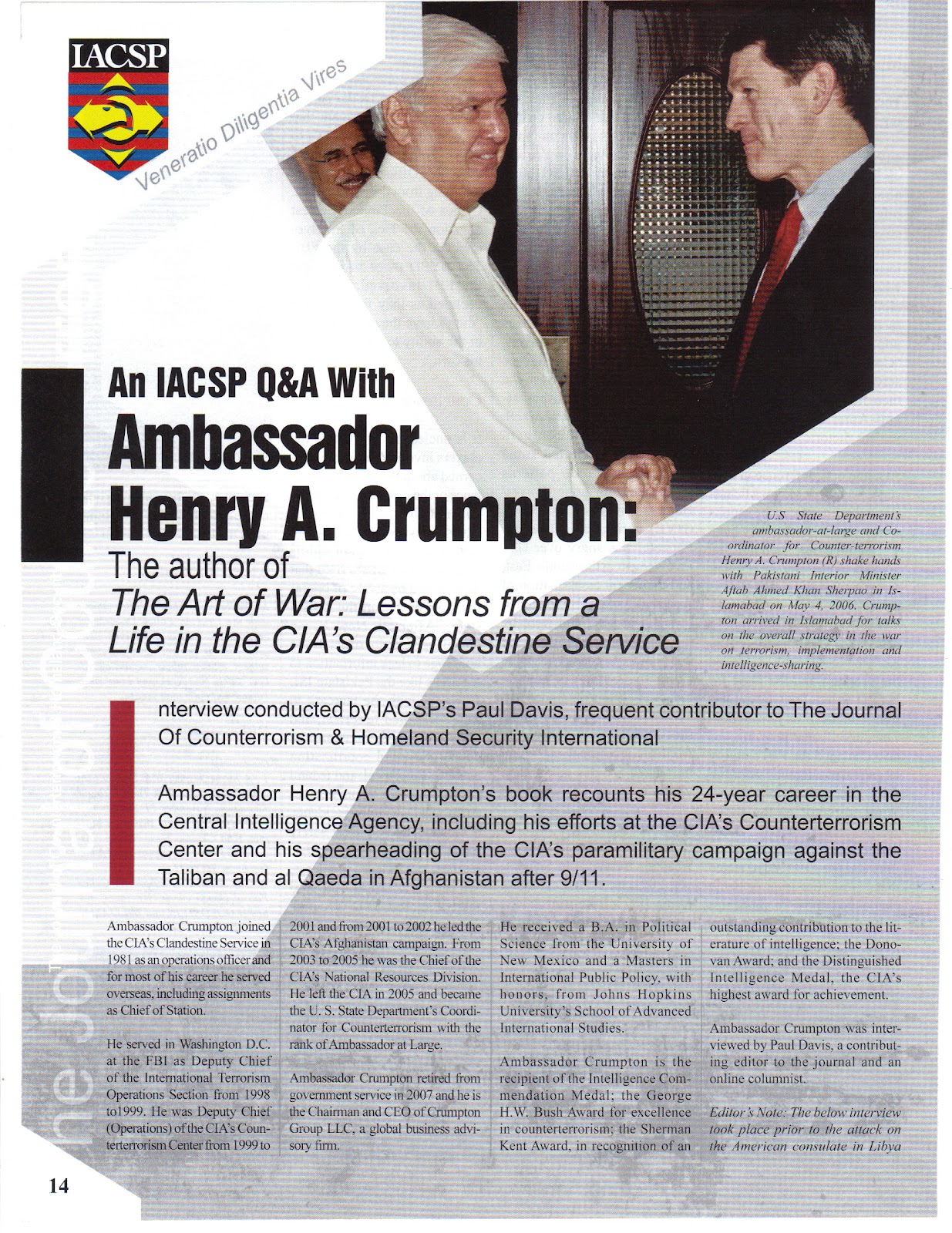 Paul Davis On Crime: The Art Of Intelligence: Lessons From A Life In ...