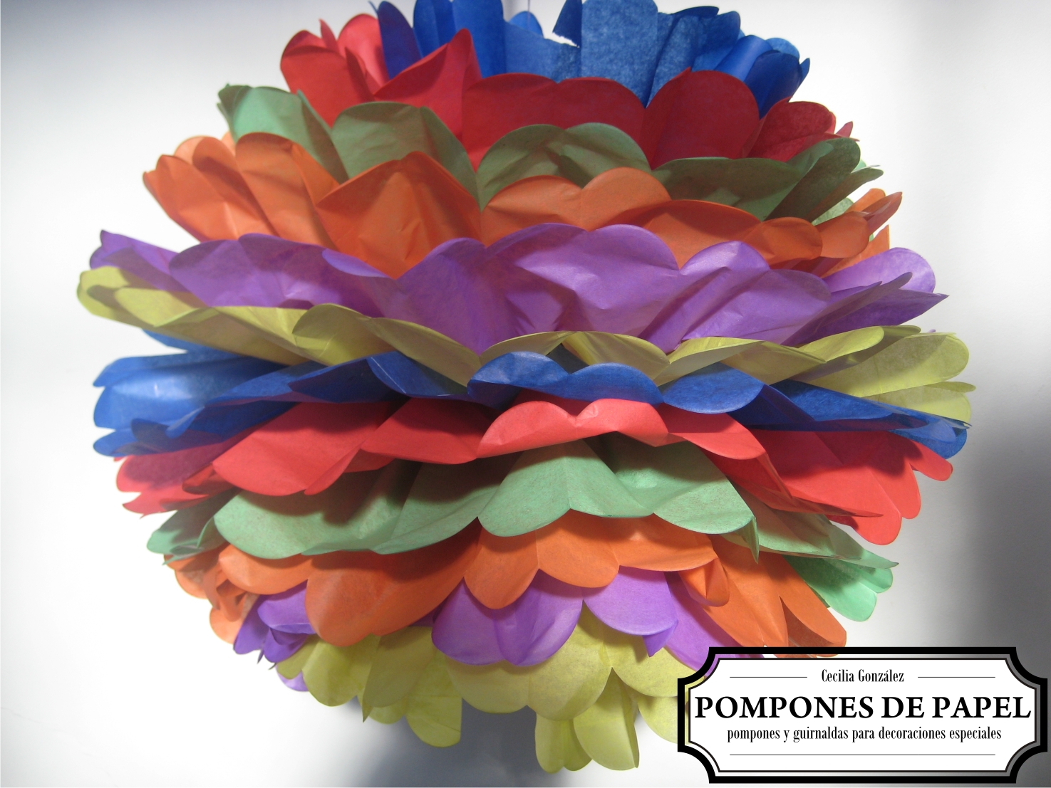 Pompones de Papel: :: Multicolor