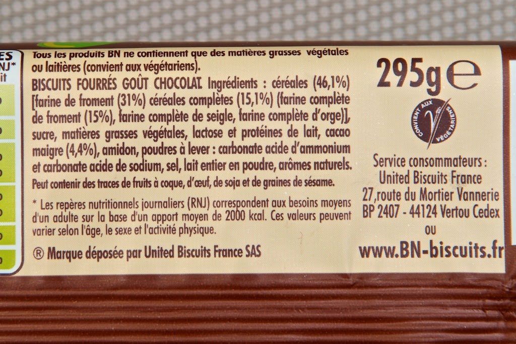 Goûter fourré BN goût chocolat (295g) par BN