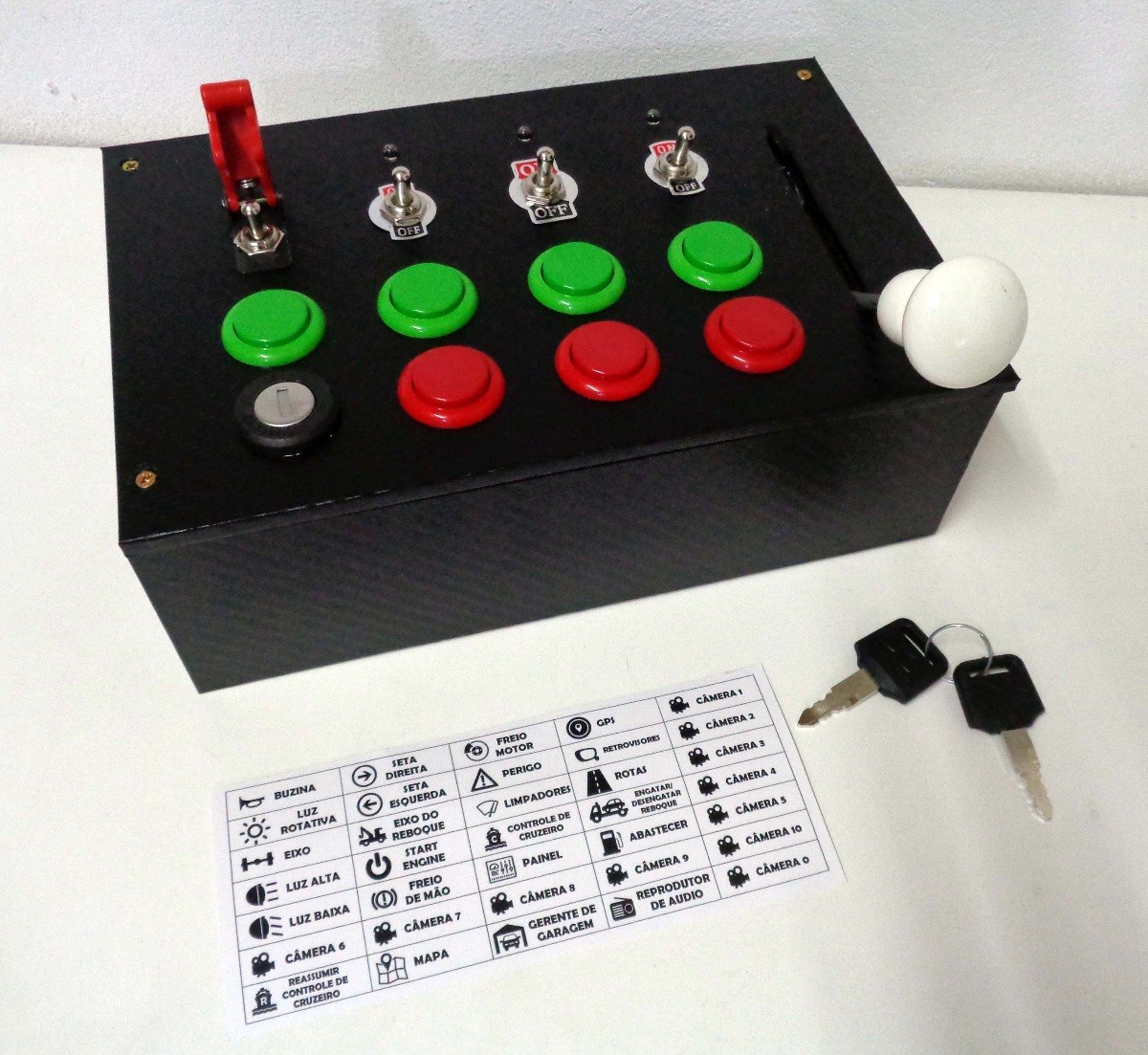 Button Box Painel Joystick Com Alavanca Euro Truck Simulator 2 ...