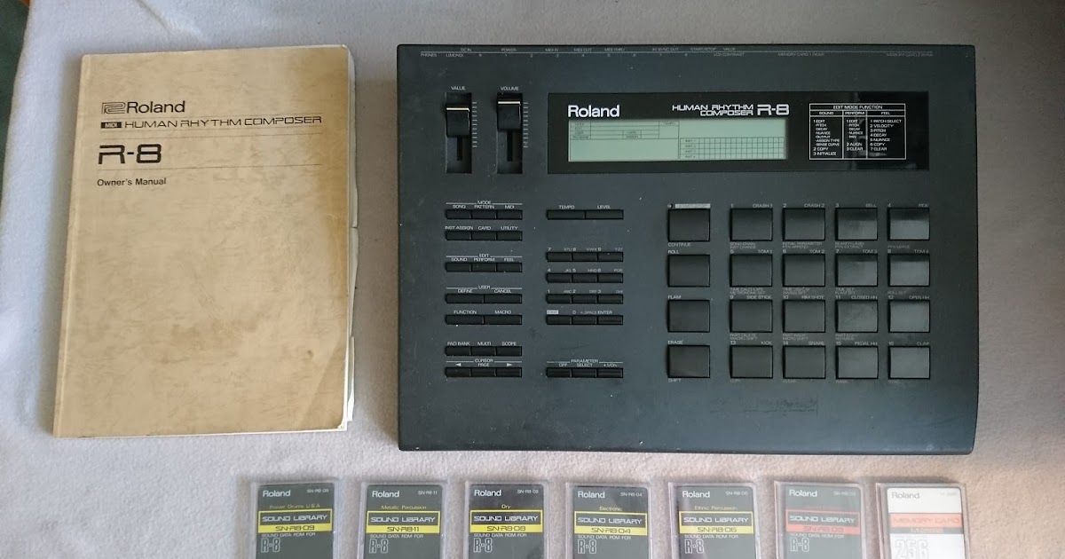 MATRIXSYNTH: Roland R-8 Human Rhythm Composer Drum Machine With Cards