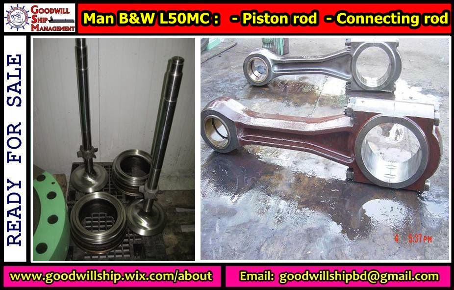 Worldwide Marine Spare Parts Exporter: Man B&W L50MC : - Piston rod ...