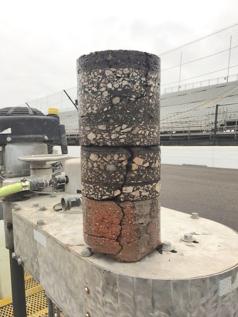 daily timewaster: Core sample taken from the track at Indianapolis ...