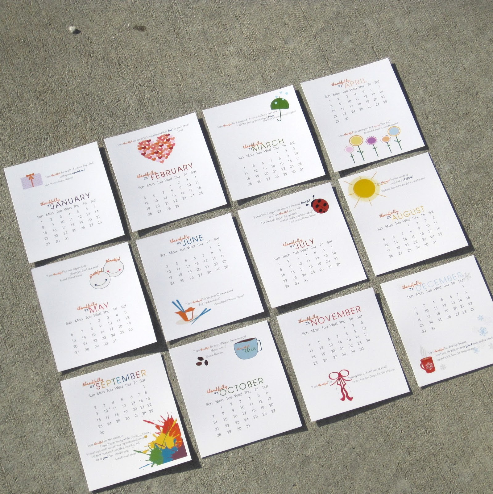 The Thankful Calendar