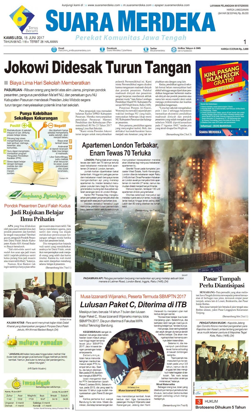 Suara Merdeka, 15 Juni 2017 - Epaper Download