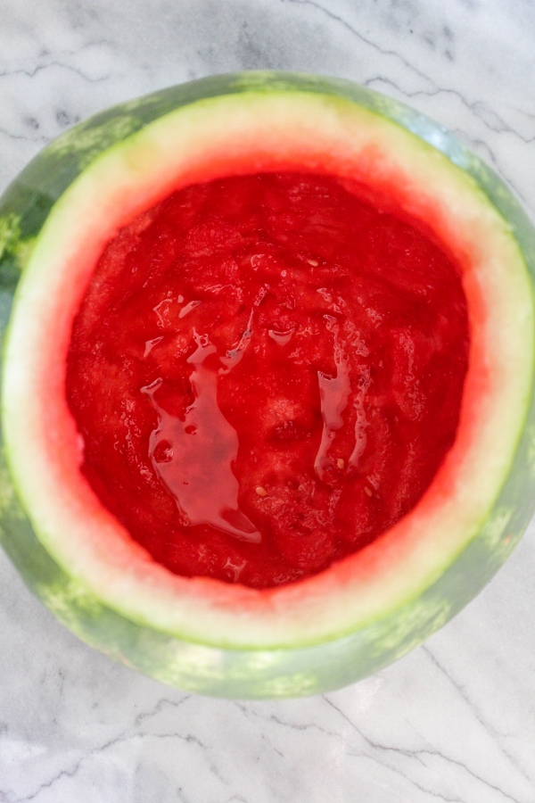 Lemonade with Frozen Watermelon Cubes